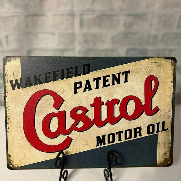Wall Decor | Castrol Motor Oil Metal Sign Metal | Poshmark